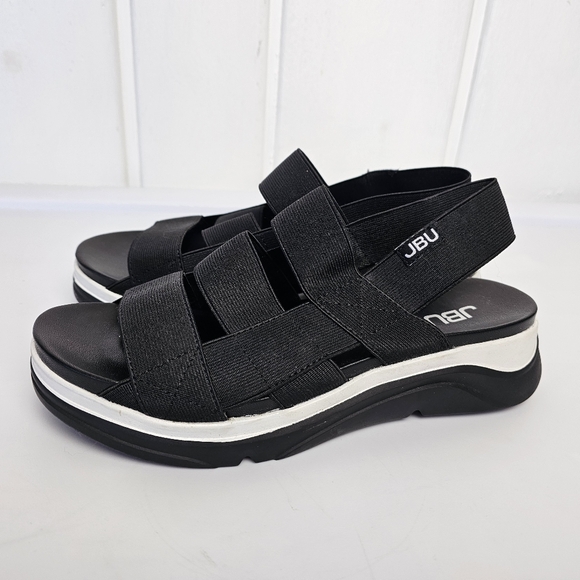 JBU | Shoes | Jbu By Jambu Ava Black White Strappy Slip On Slingback ...